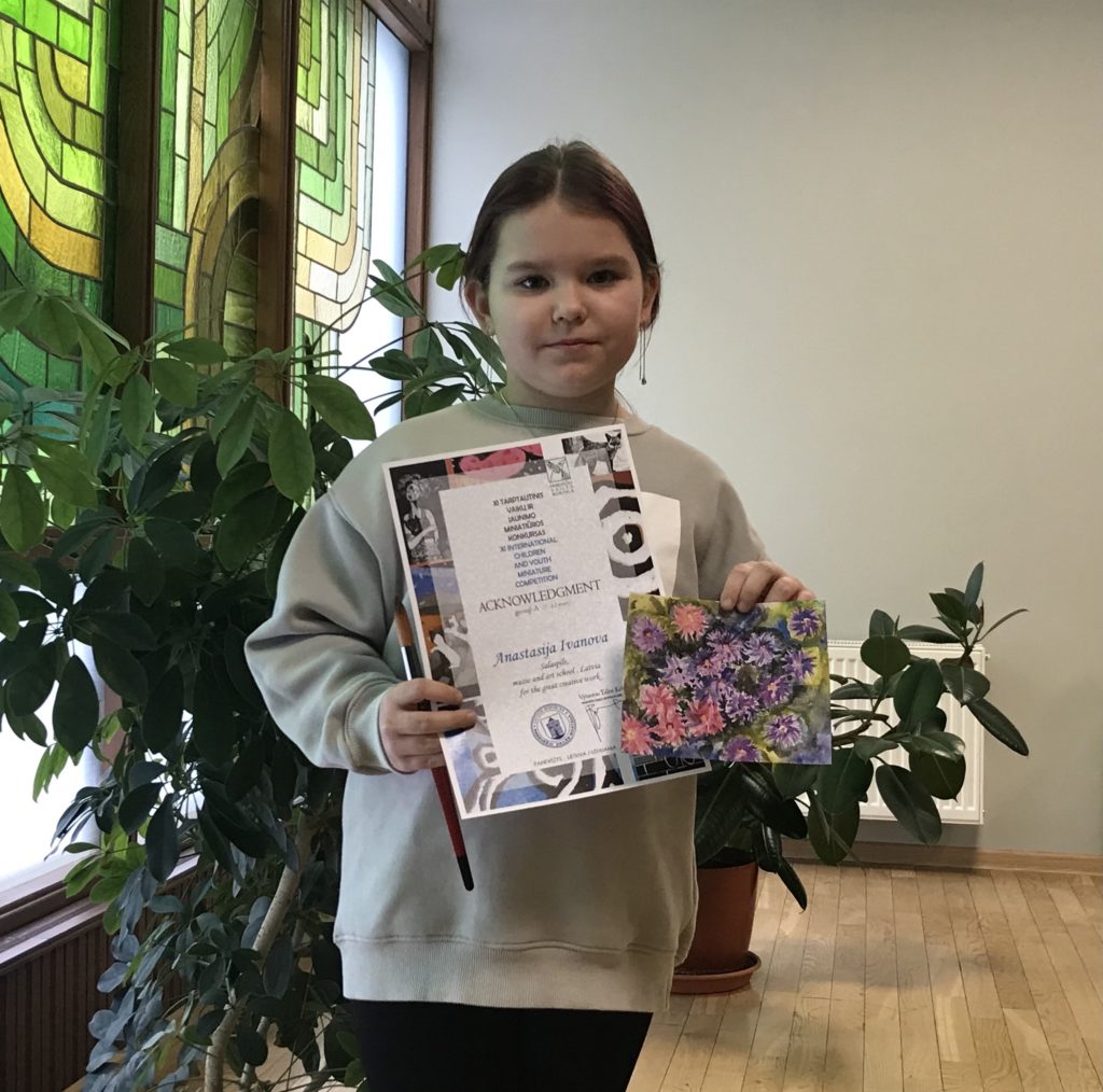 Atzinība Starptautiskajā miniatūru konkursā - Salaspils Mūzikas un ...